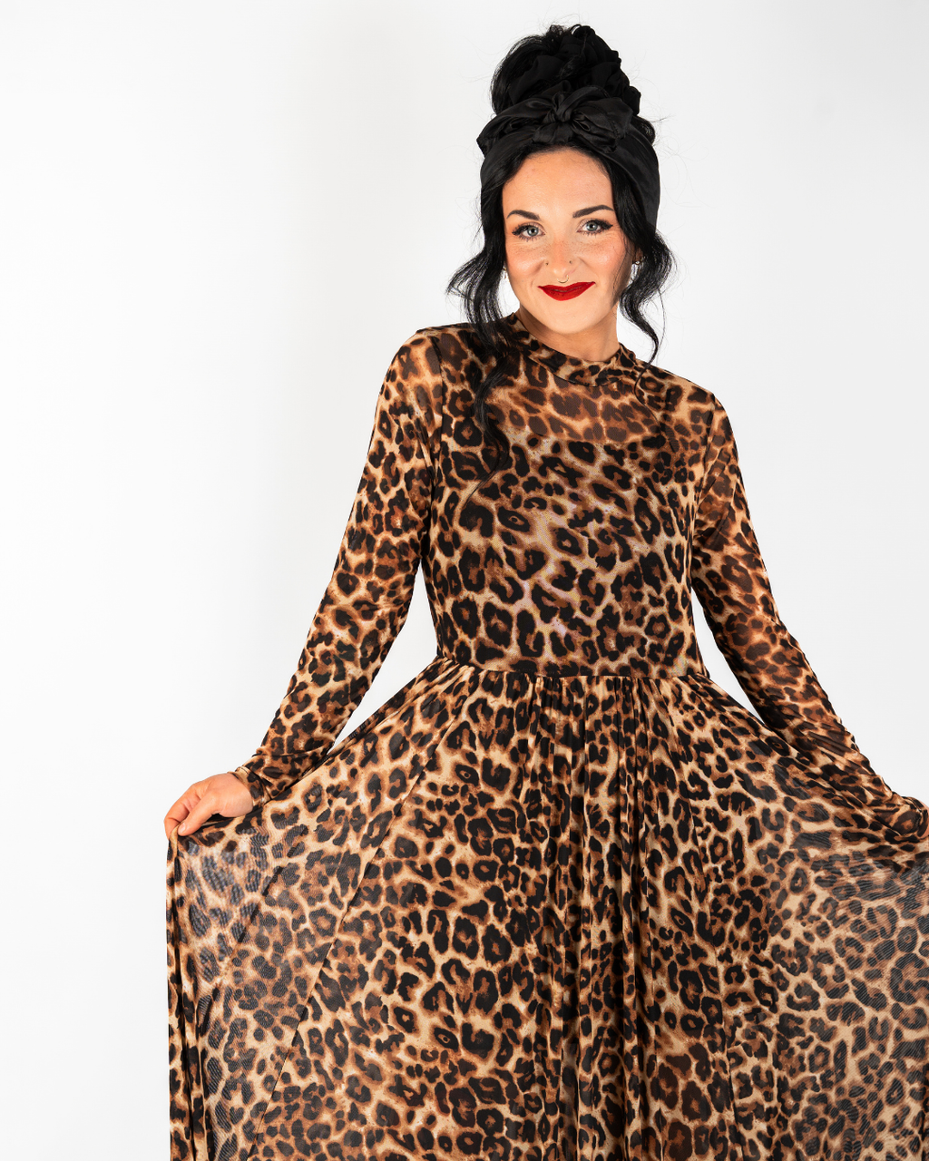 UNTAMED LEOPARD MESH MAXI DRESS IN MOCHA – itsmecloset